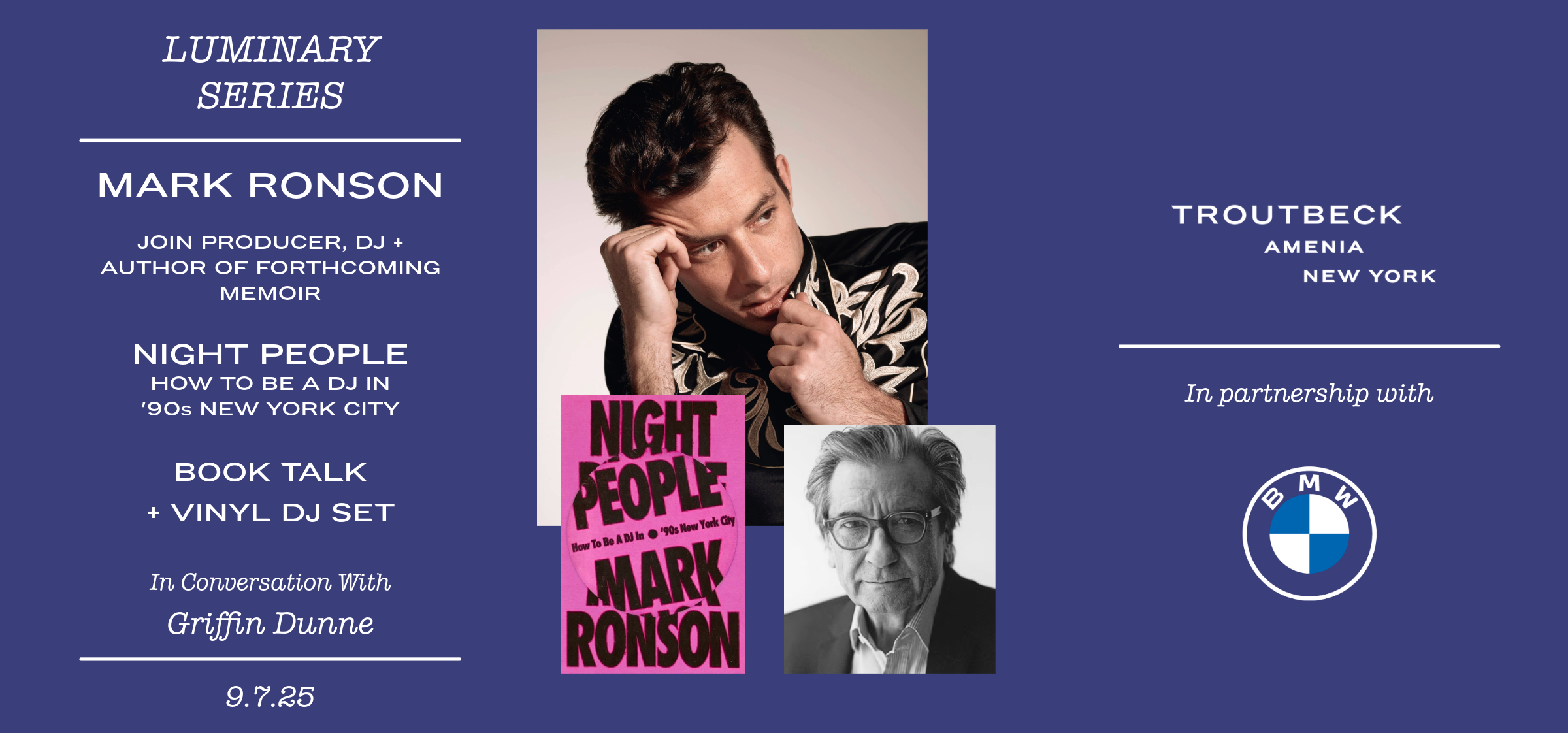 Luminary Series: Mark Ronson Book Talk + DJ Set at Troutbeck ...